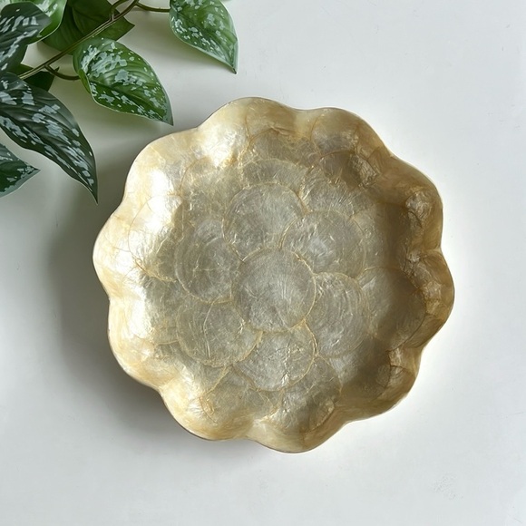 Vintage | Accents | Vintage Capiz Shell Tray Plate Catchall Decor By ...